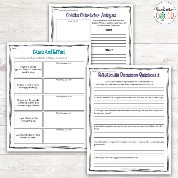 Ratatouille Movie Study Guide – Learn in Color
