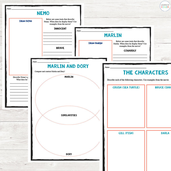 Finding Nemo Movie Study – Learn in Color