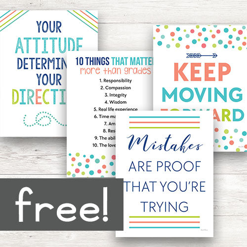Inspirational Classroom Posters – Learn in Color