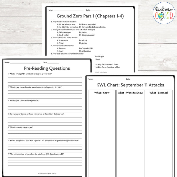 Ground Zero by Alan Gratz Book Guide – Learn in Color