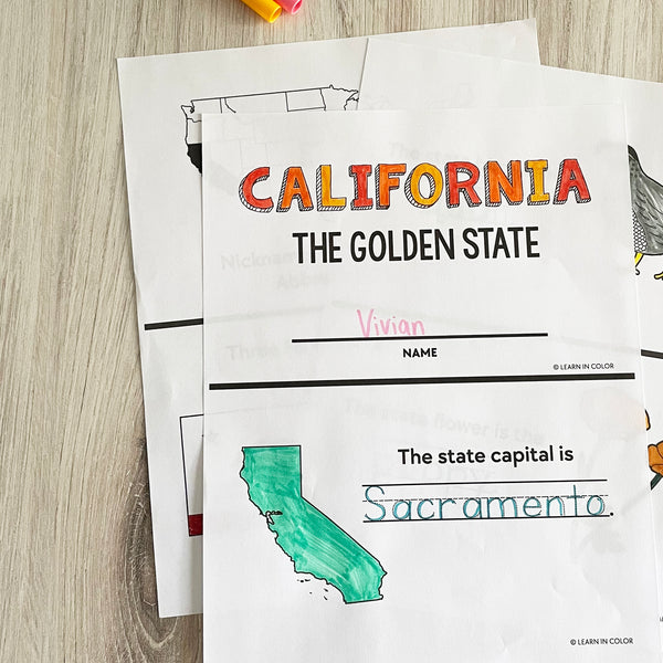 California Free Mini Book – Learn in Color