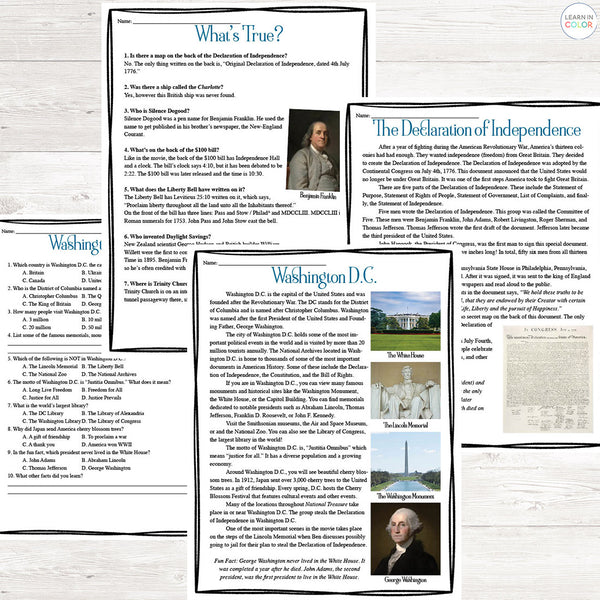 National Treasure Movie Study Grades: 4-7 – Learn in Color