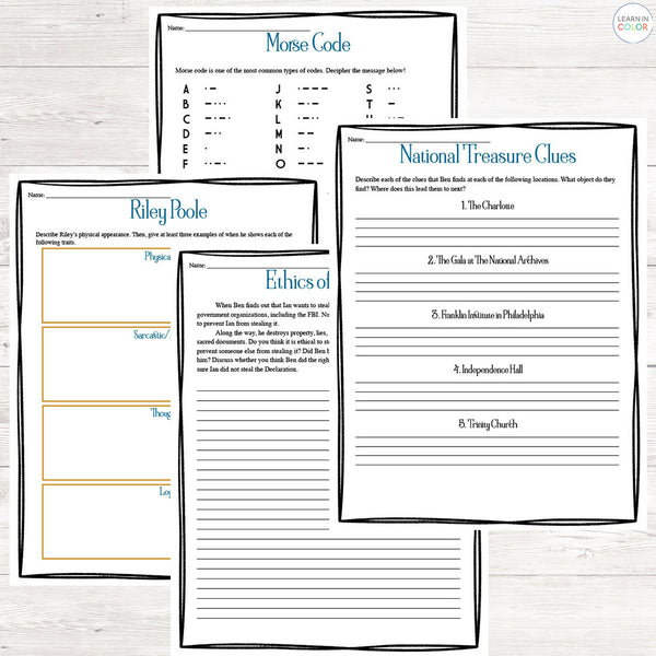 National Treasure Movie Study Grades: 4-7 – Learn in Color