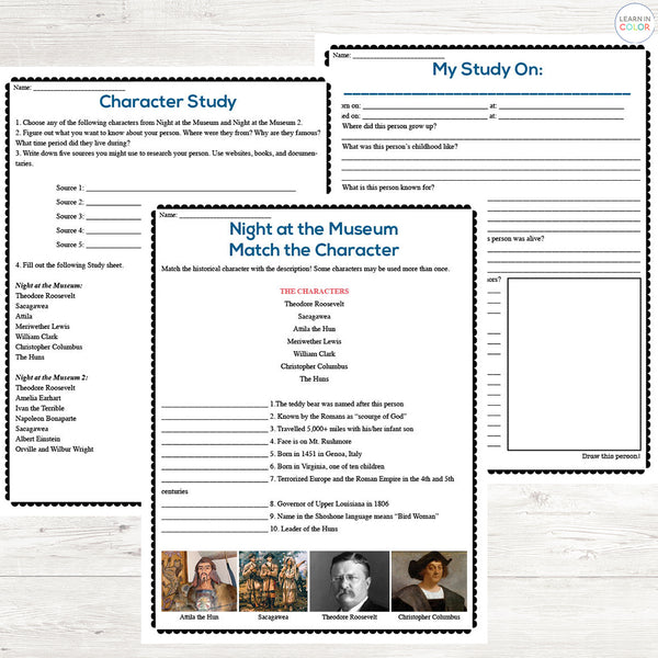 Night at the Museum Movie Study Grades: 5-7 – Learn in Color