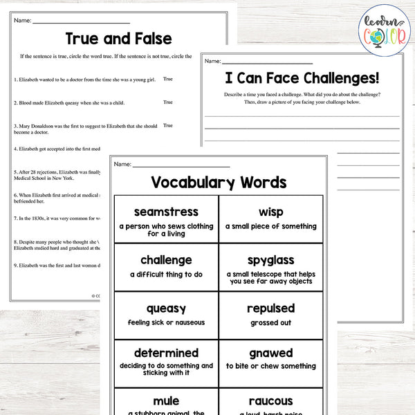 Who Says Women Can't Be Doctors? Book Guide – Learn in Color