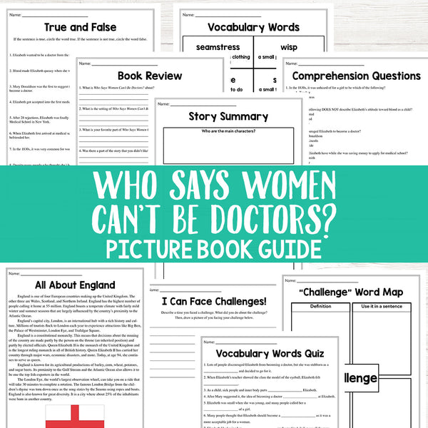 Who Says Women Can't Be Doctors? Book Guide – Learn in Color