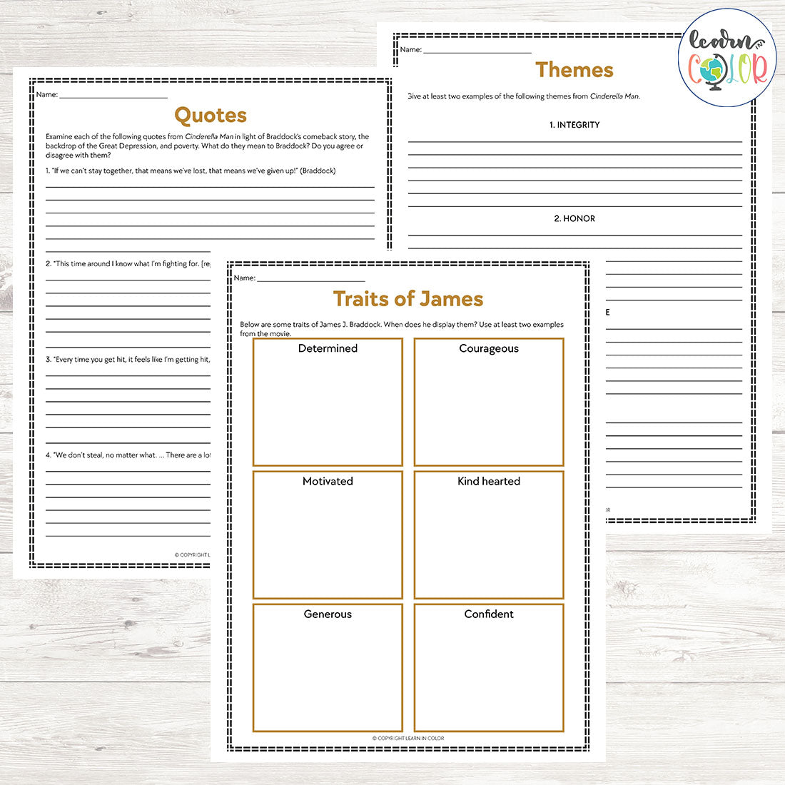 Cinderella Man Movie Study Grades: 7-10 – Learn in Color