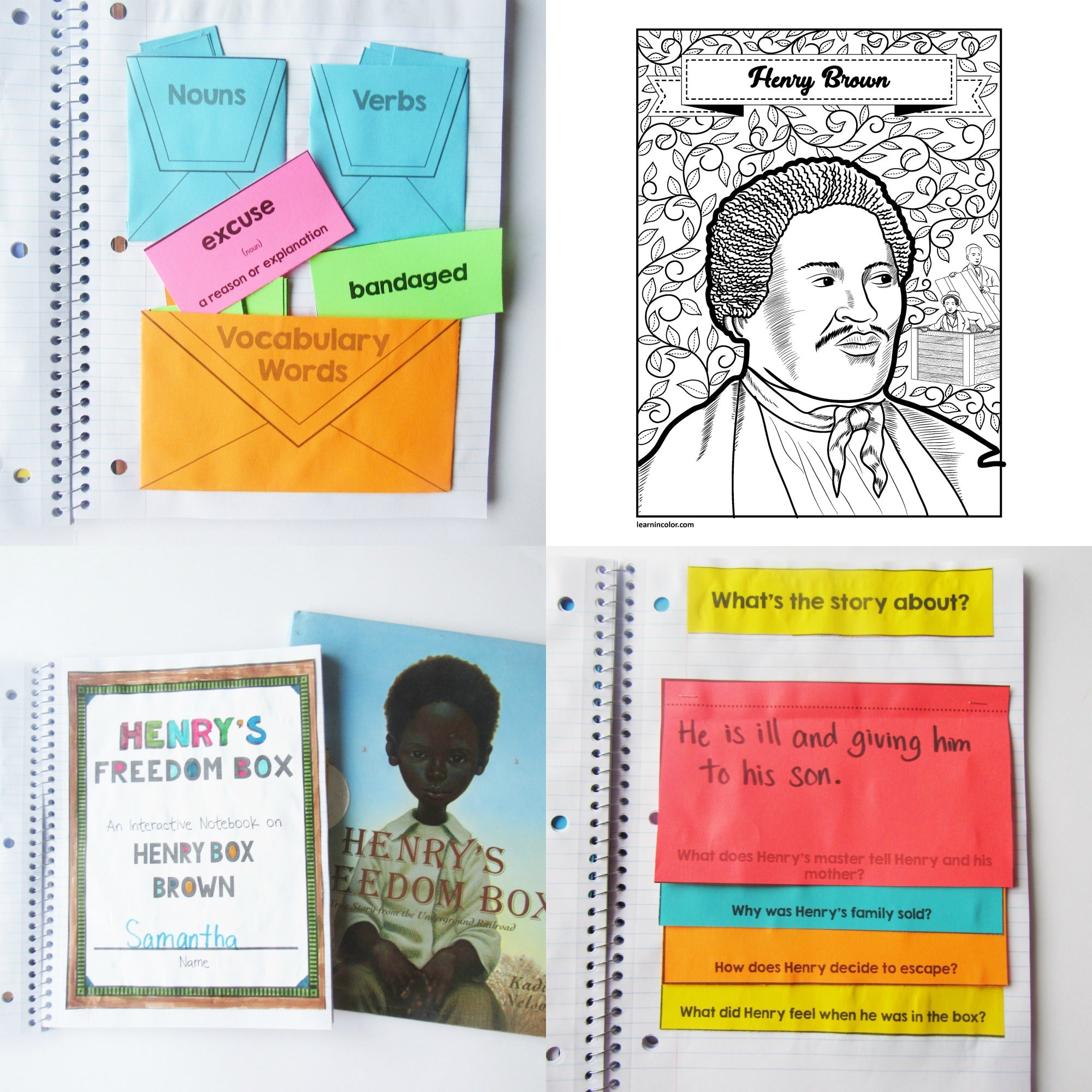 Henry's Freedom Box Interactive Notebook – Learn in Color