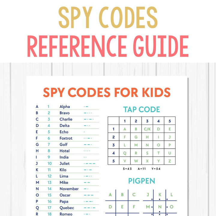 Spy Codes for Kids – Learn in Color