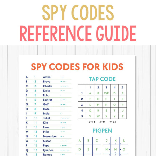 Spy Codes for Kids – Learn in Color