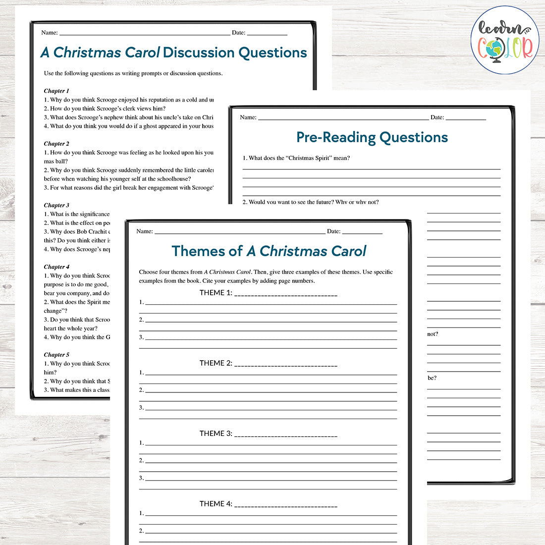 A Christmas Carol Novella Guide Grades: 5-7 – Learn in Color