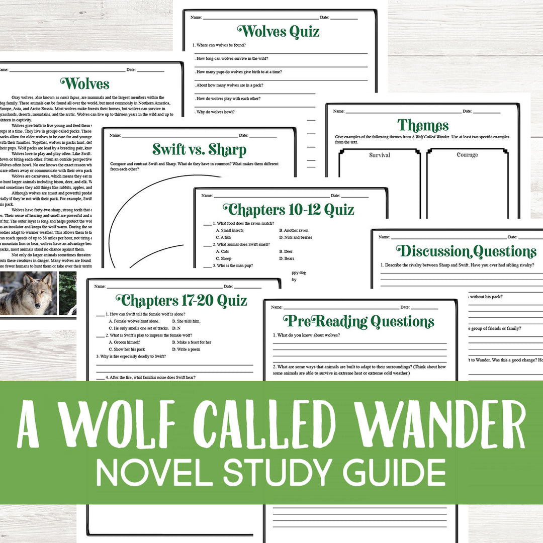 A Wolf Called Wander Novel Study Grades: 5-7 – Learn in Color