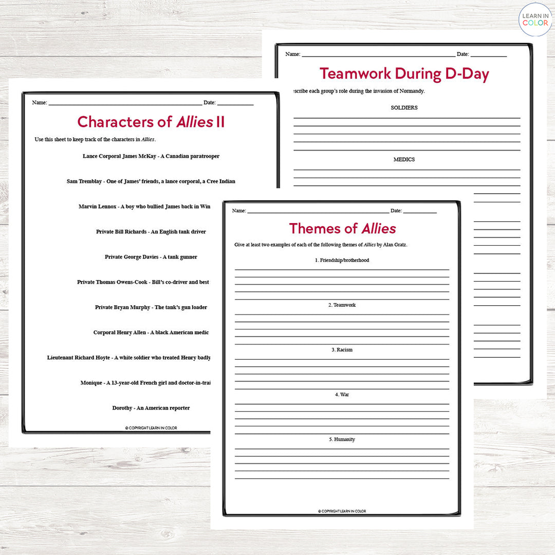 Allies by Alan Gratz Book Study Grades: 6-8 – Learn in Color