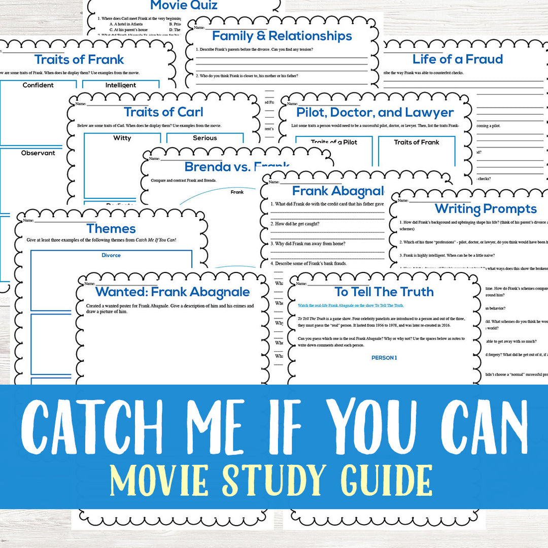 Catch Me If You Can Movie Study Grades: 8-10 – Learn in Color