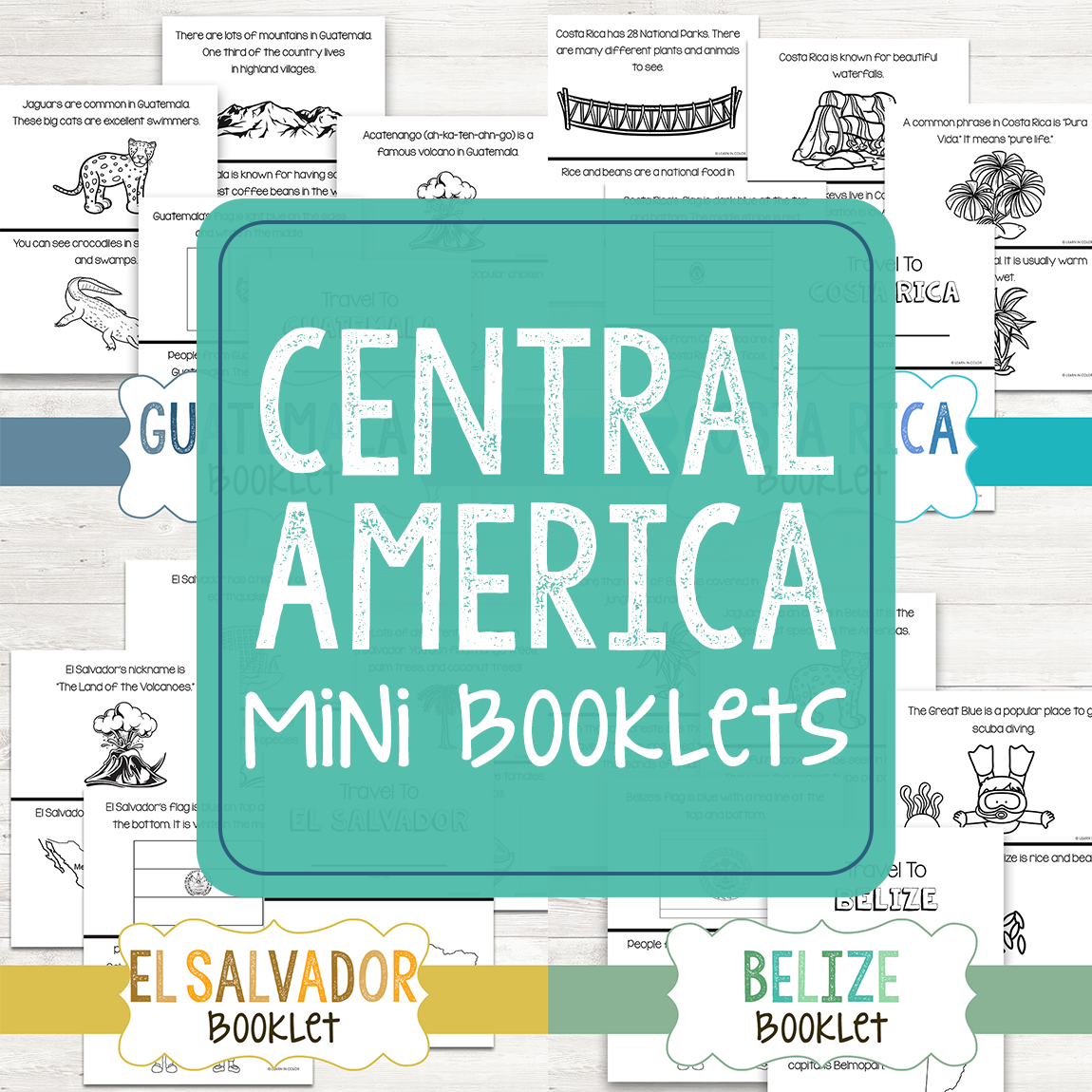 Central America Mini Booklets – Learn in Color