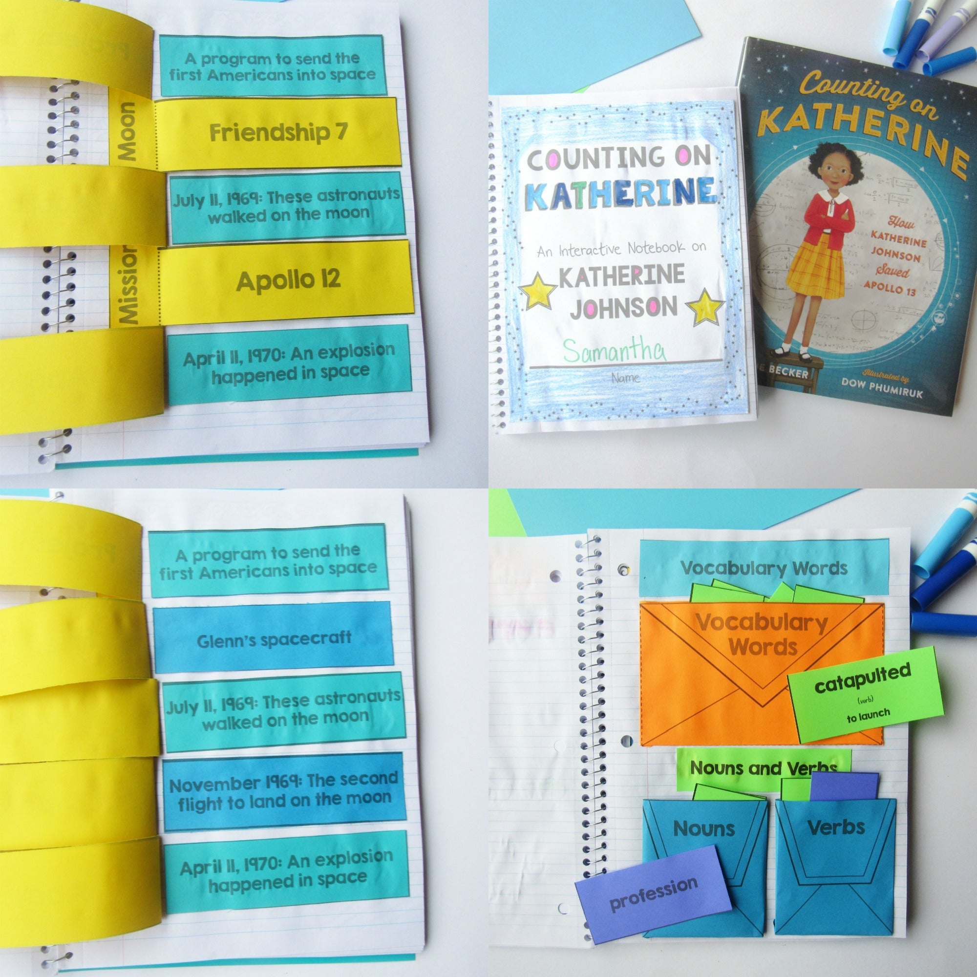 Counting on Katherine Interactive Notebook Grades: 1-3 – Learn in Color