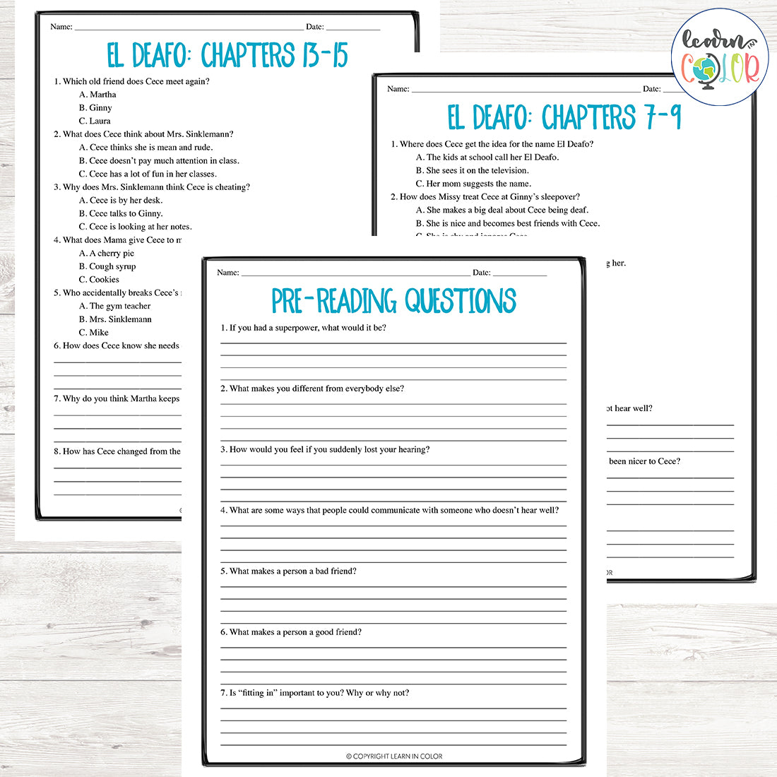 El Deafo Book Guide – Learn in Color