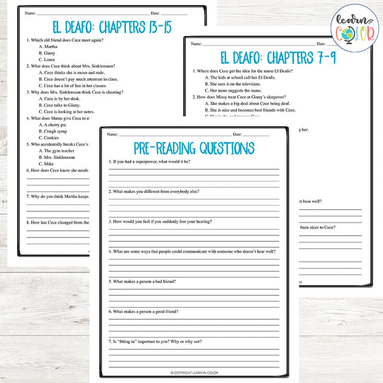 El Deafo Book Guide – Learn in Color