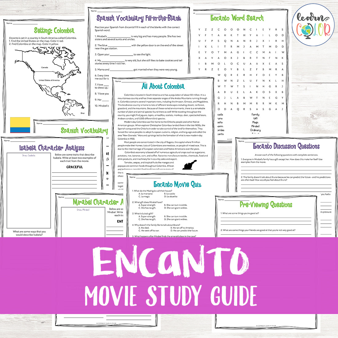 Encanto Movie Guide – Learn in Color