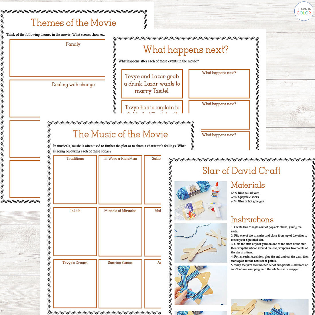 Fiddler on the Roof Movie Study Grades: 5-8 – Learn in Color