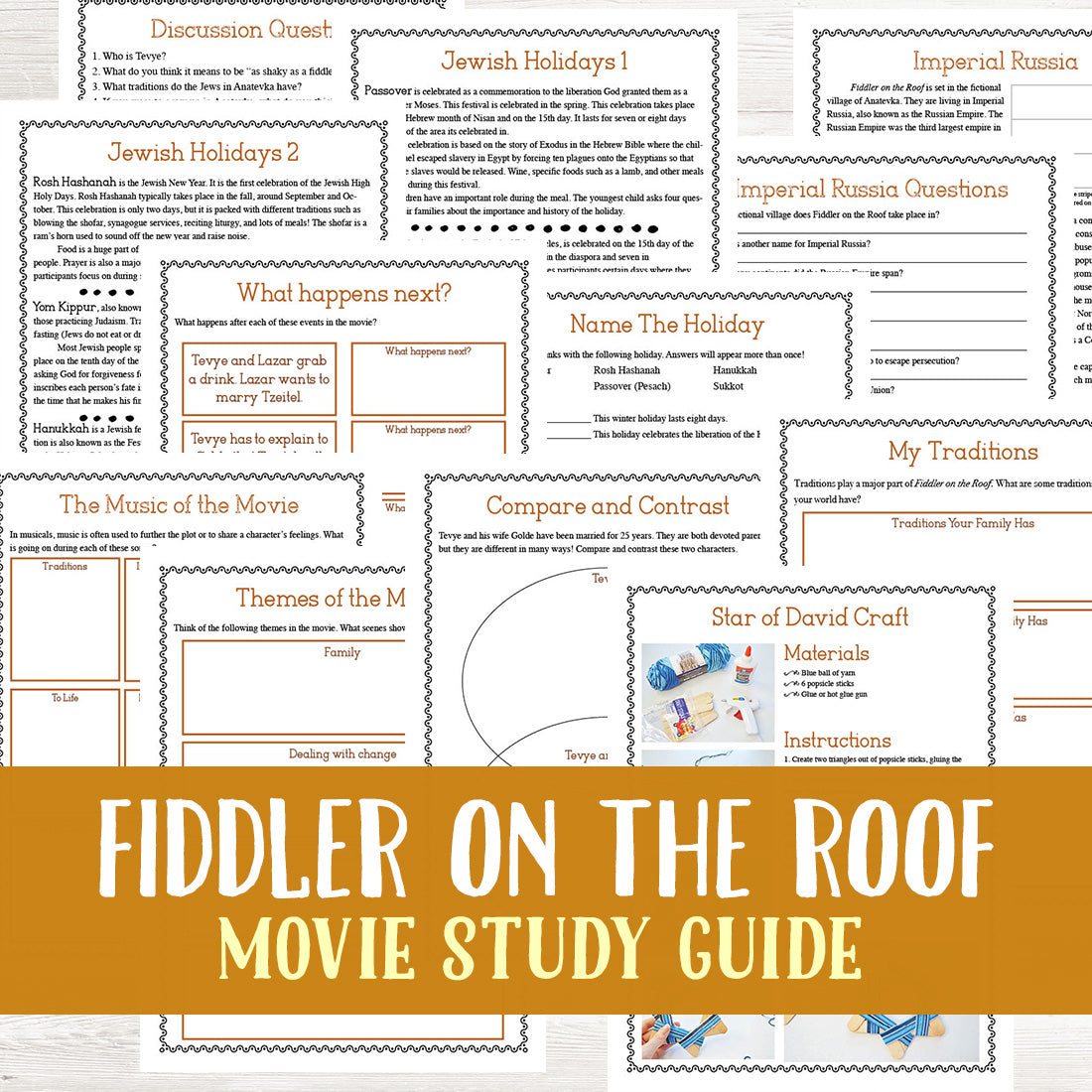 Fiddler on the Roof Movie Study Grades: 5-8 – Learn in Color