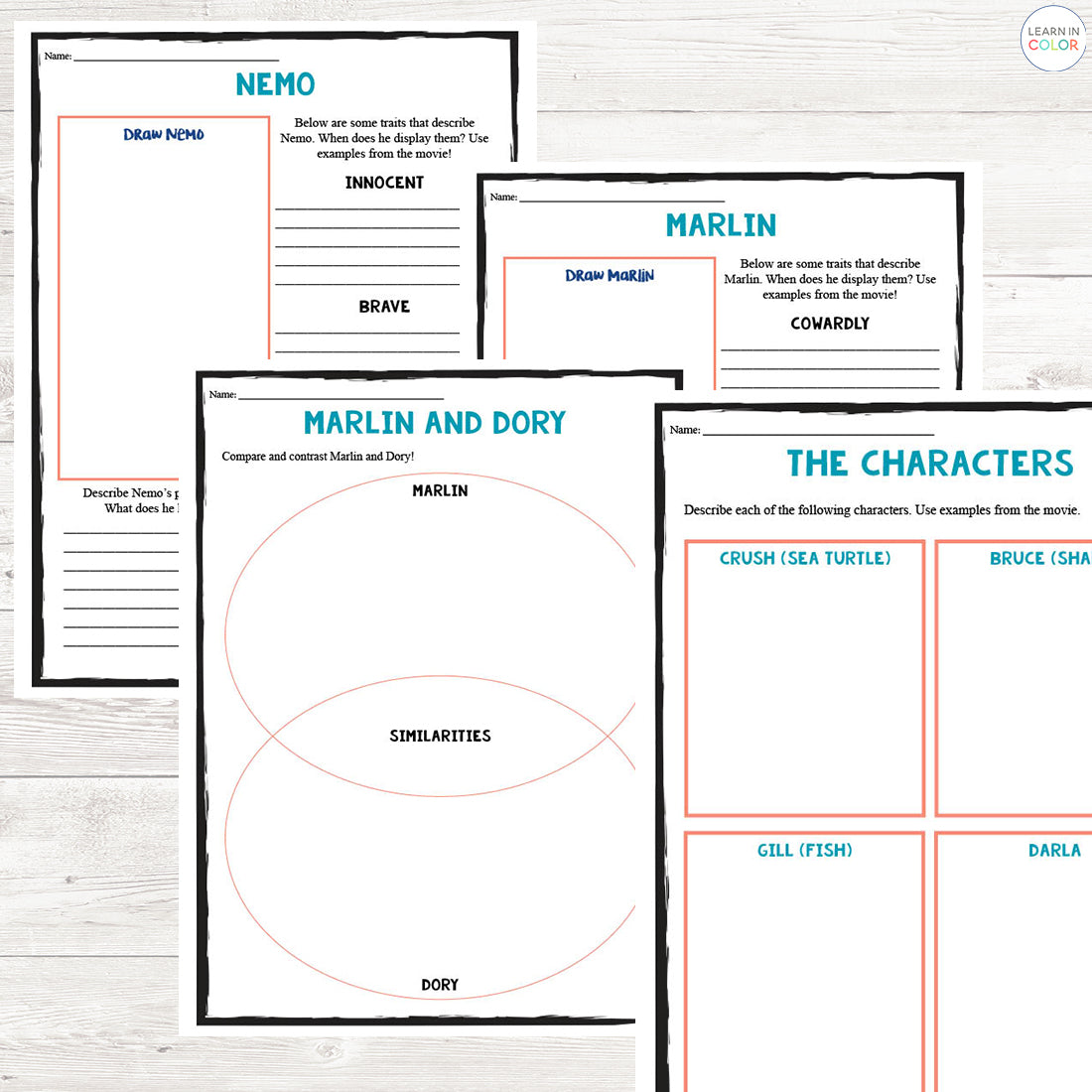 Finding Nemo Movie Study – Learn in Color