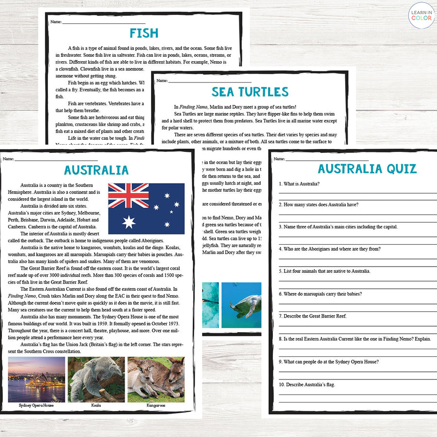 Finding Nemo Movie Study – Learn in Color