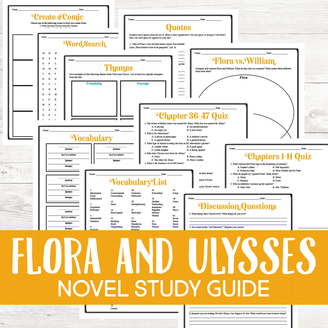 Flora and Ulysses Novel Study Grades: 4-7 – Learn in Color