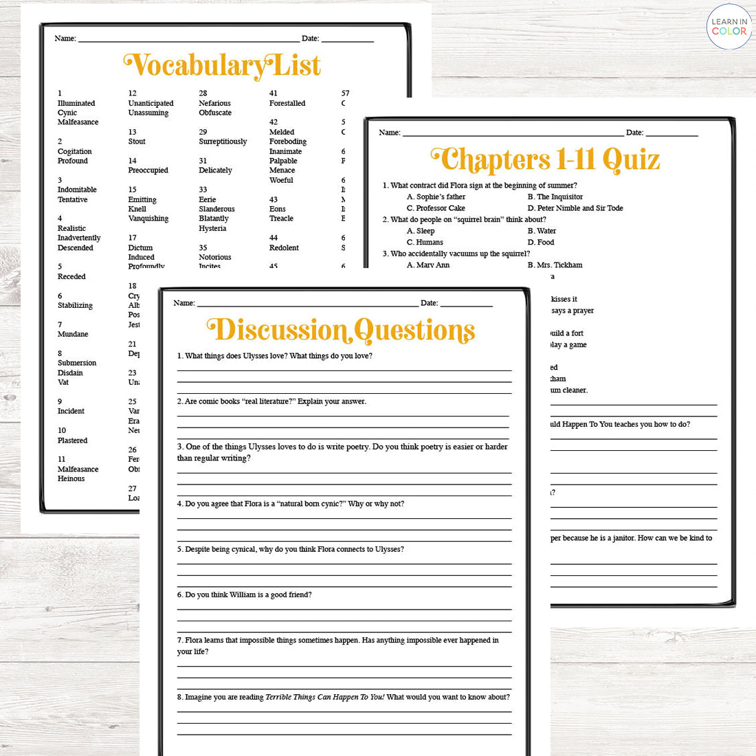 Flora and Ulysses Novel Study Grades: 4-7 – Learn in Color
