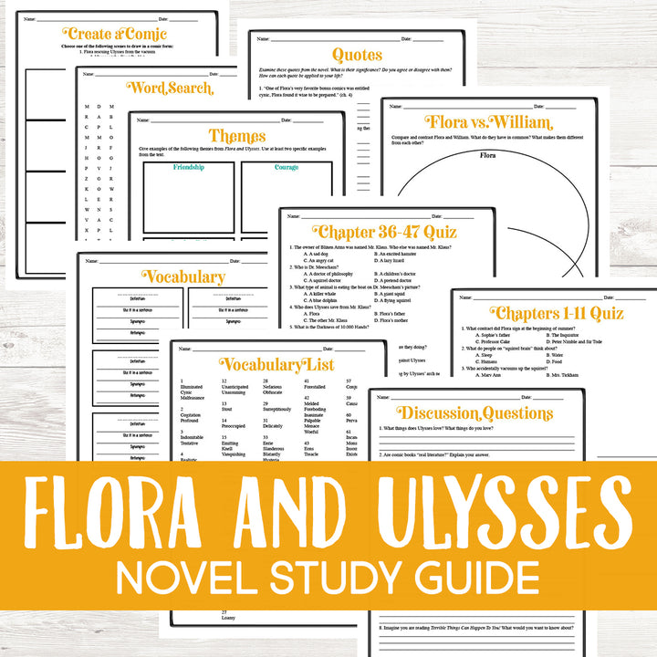 Flora and Ulysses Novel Study Grades: 4-7 – Learn in Color