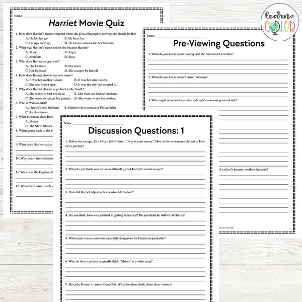 Harriet Movie Guide – Learn in Color