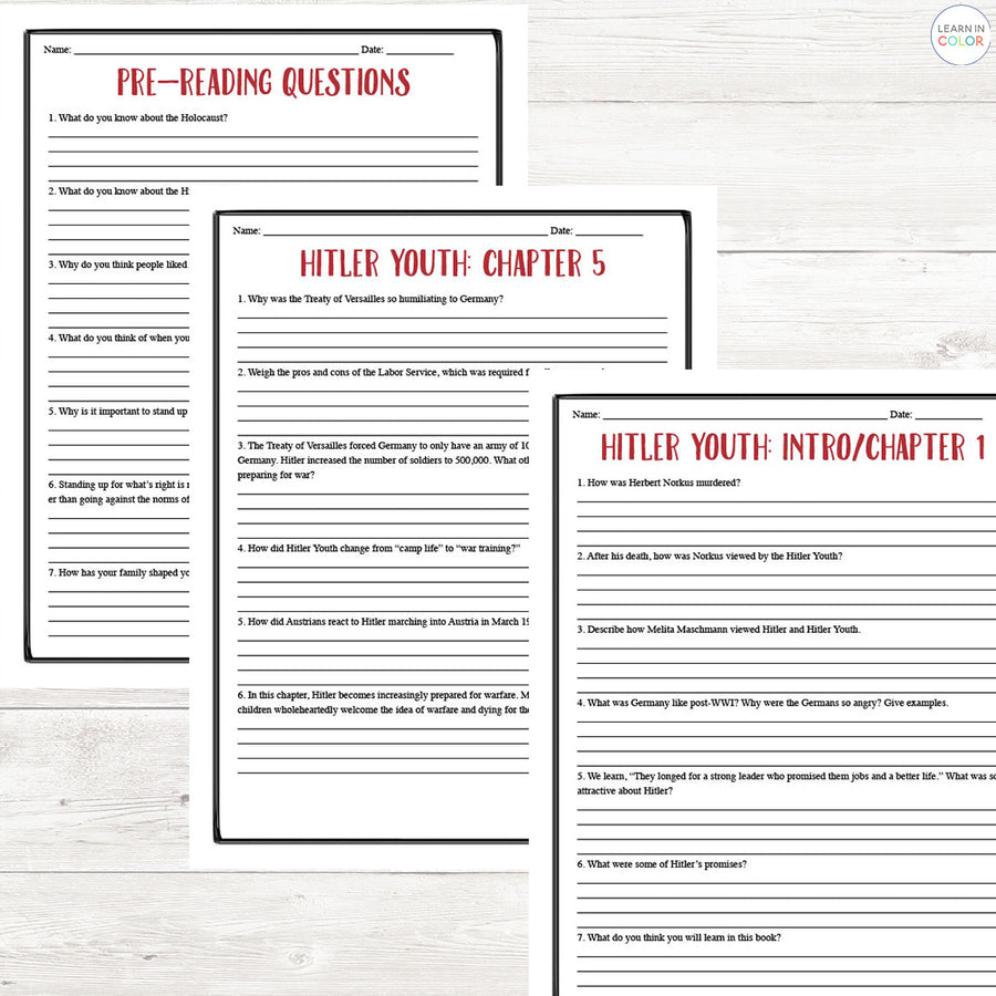 Hitler Youth: Growing Up in Hitler's Shadow Book Study Grades: 7-9 ...