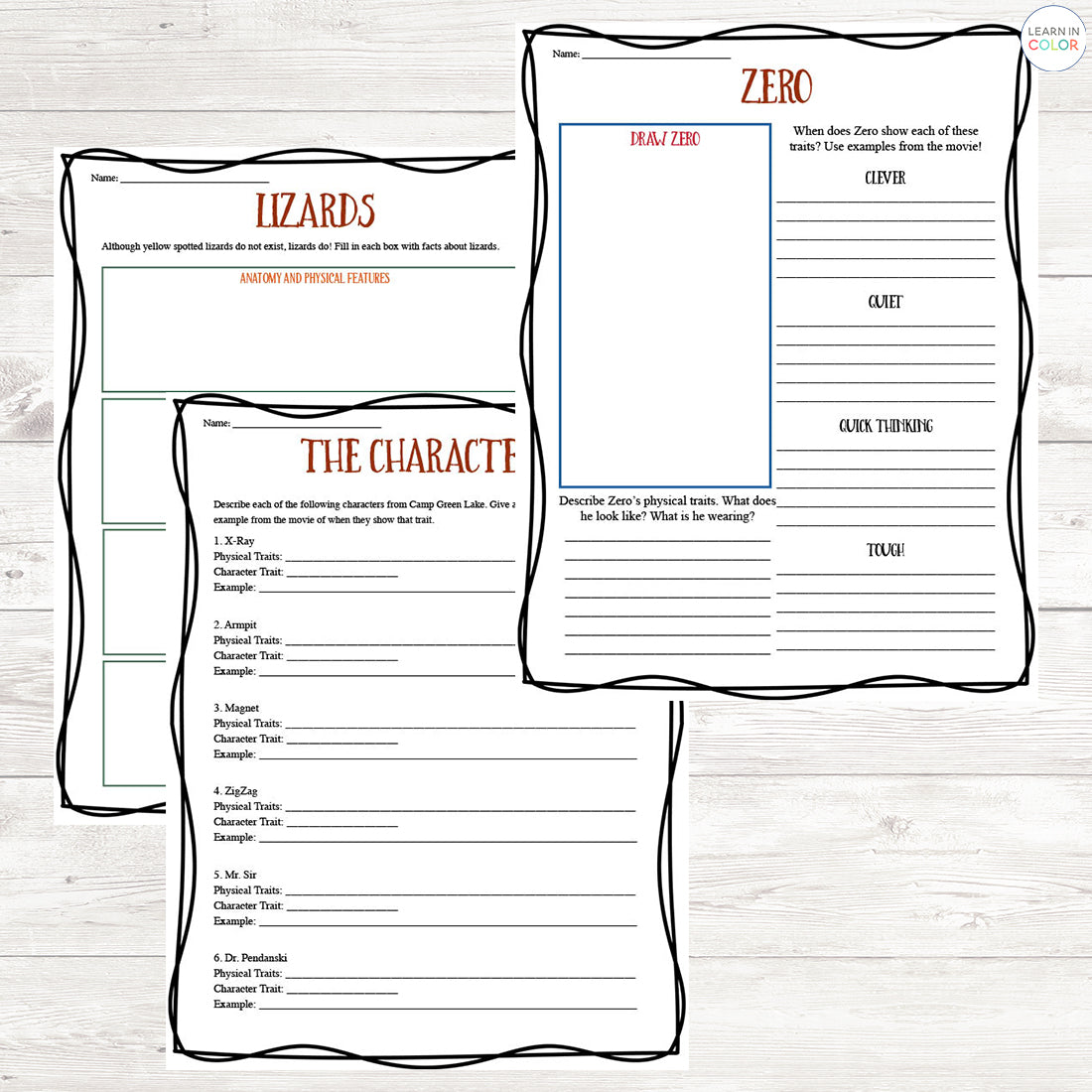 Holes Movie Study Grades: 4-7 – Learn in Color