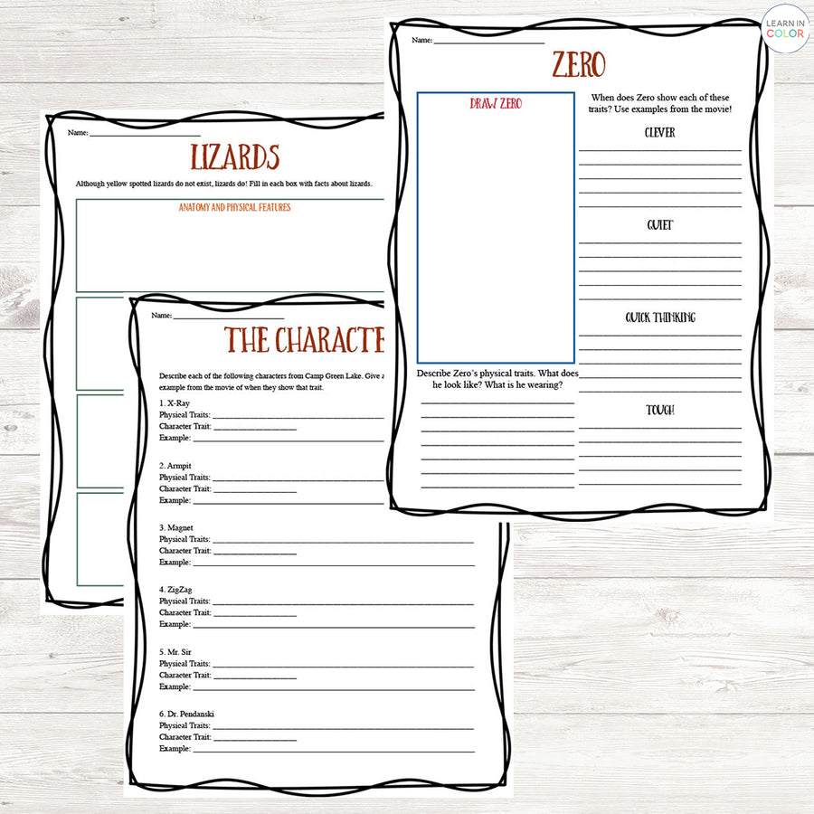 Holes Movie Study Grades: 4-7 – Learn in Color