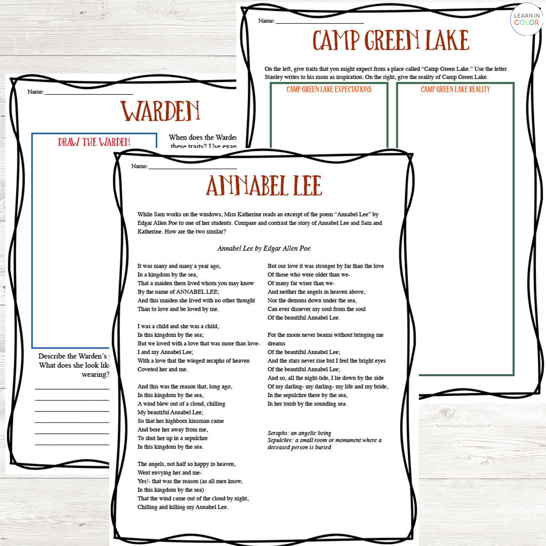 Holes Movie Study Grades: 4-7 – Learn in Color