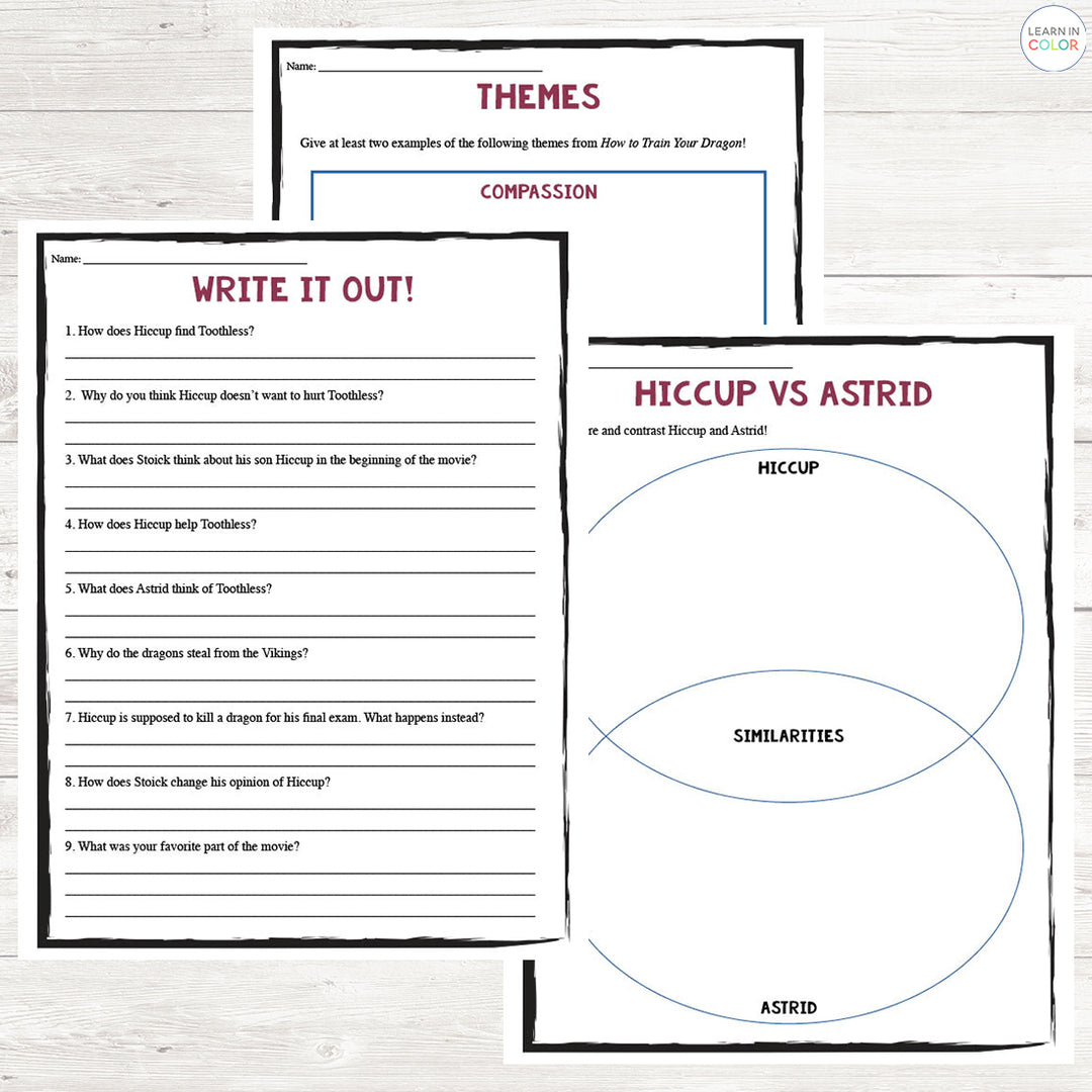 How to Train Your Dragon Movie Study Grades: 3-5 – Learn in Color