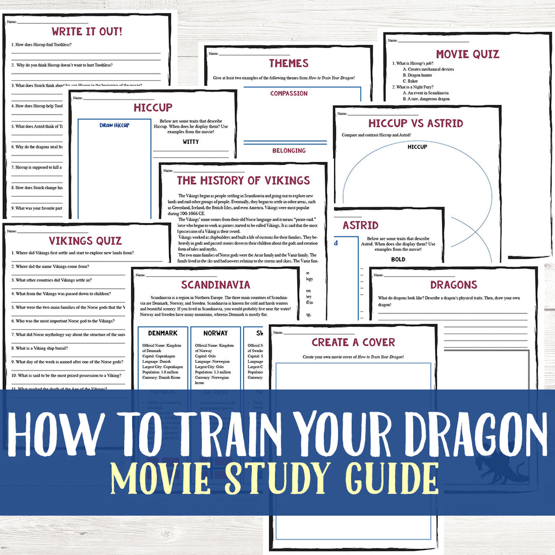 How to Train Your Dragon Movie Study Grades: 3-5 – Learn in Color