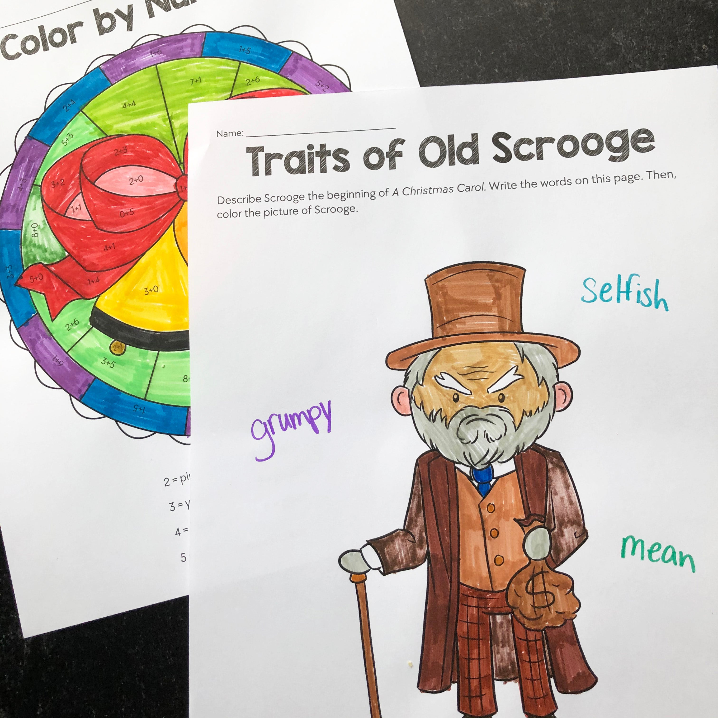 A Christmas Carol Activities for K-3 – Learn in Color