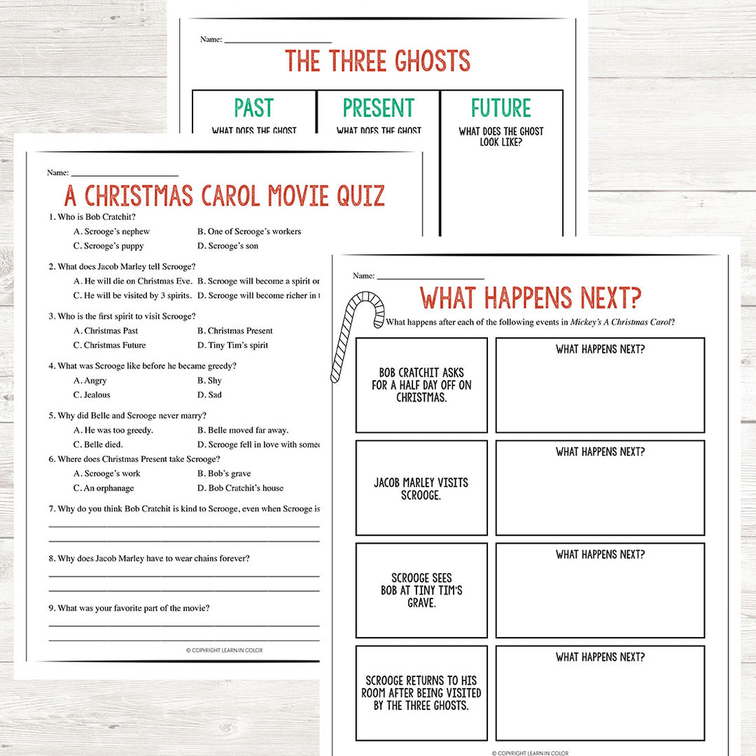 Mickey's A Christmas Carol Movie Guide Grades: 3-5 – Learn in Color