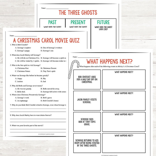 Mickey's A Christmas Carol Movie Guide Grades: 3-5 – Learn in Color