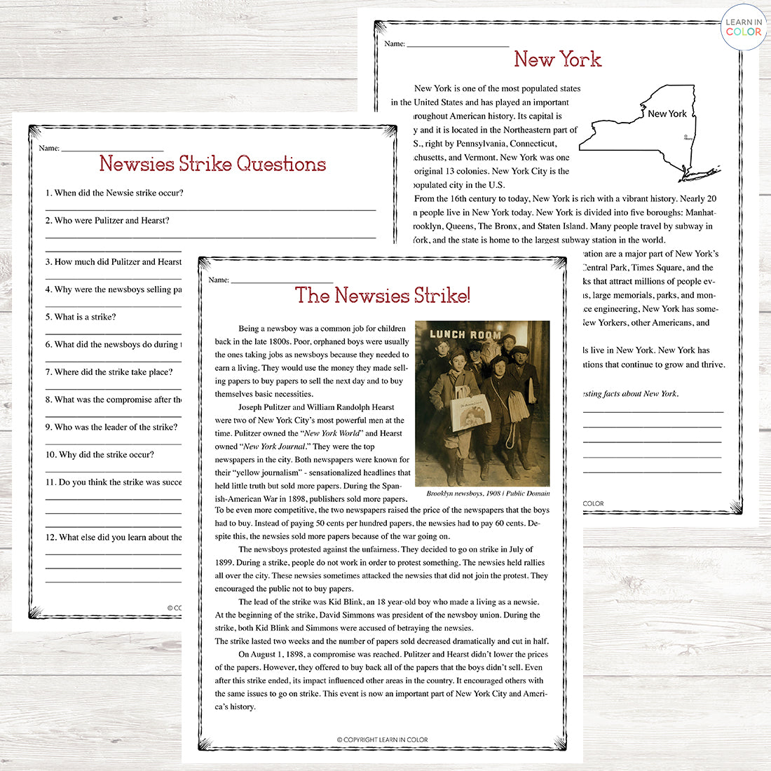 Newsies Movie Study Grades: 4-7 – Learn in Color
