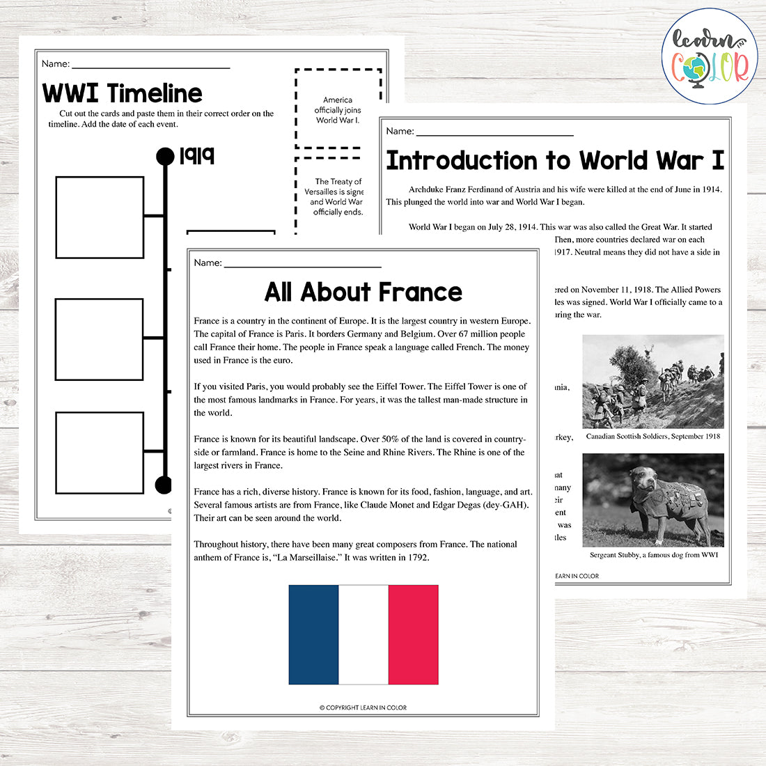 Book Guides – tagged "WWI" – Learn in Color