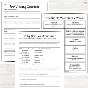 Ruby Bridges Movie StudyGrades: 3-6 – Learn in Color