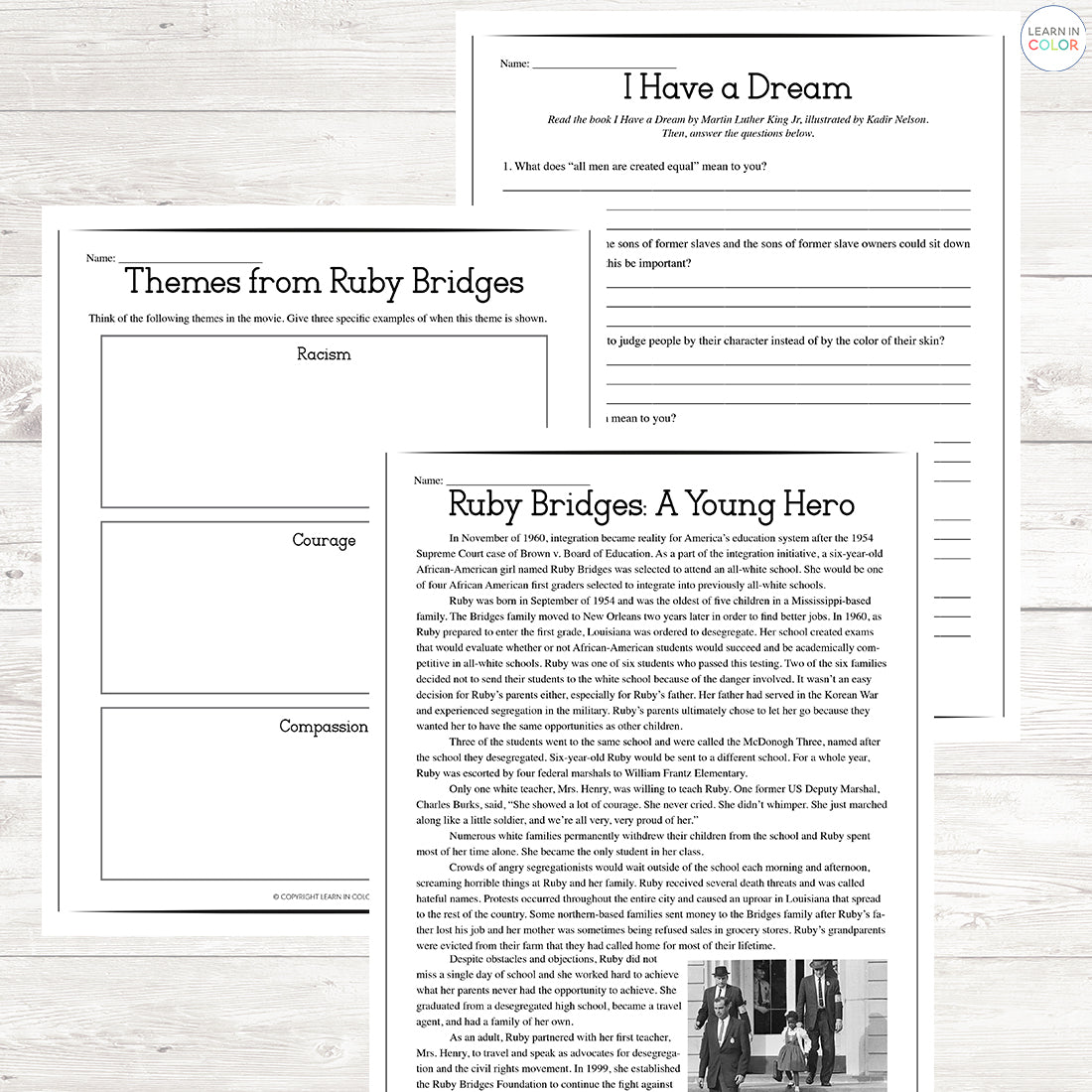 Ruby Bridges Movie StudyGrades: 3-6 – Learn in Color