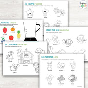 100 Spanish Words: Beginner Workbook – Learn in Color