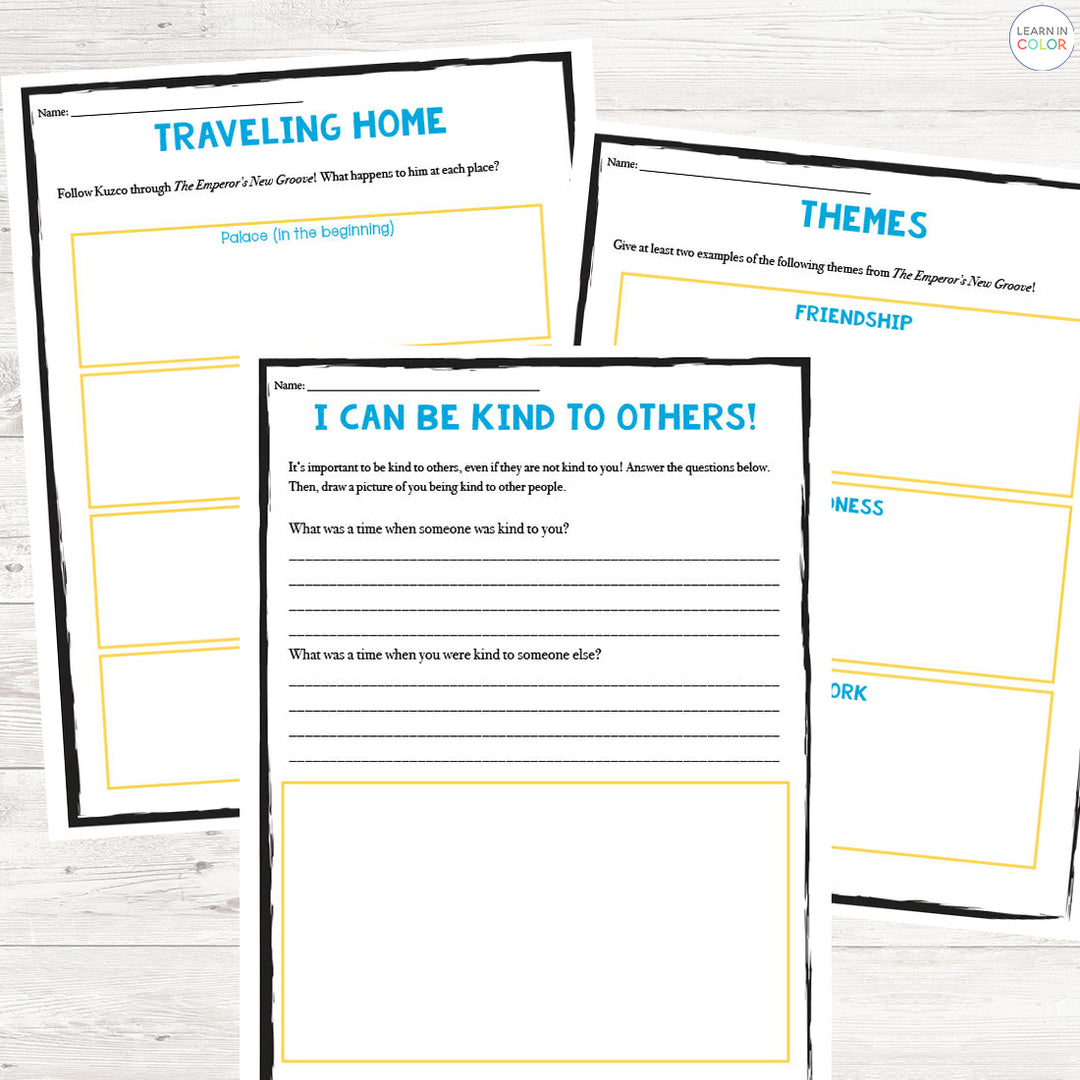 The Emperor's New Groove Movie Study Grades: 3-5 – Learn in Color