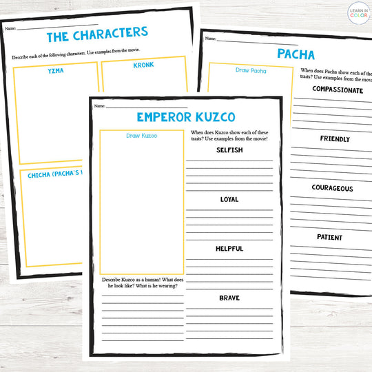 The Emperor's New Groove Movie Study Grades: 3-5 – Learn in Color