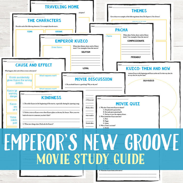 The Emperor's New Groove Movie Study Grades: 3-5 – Learn in Color