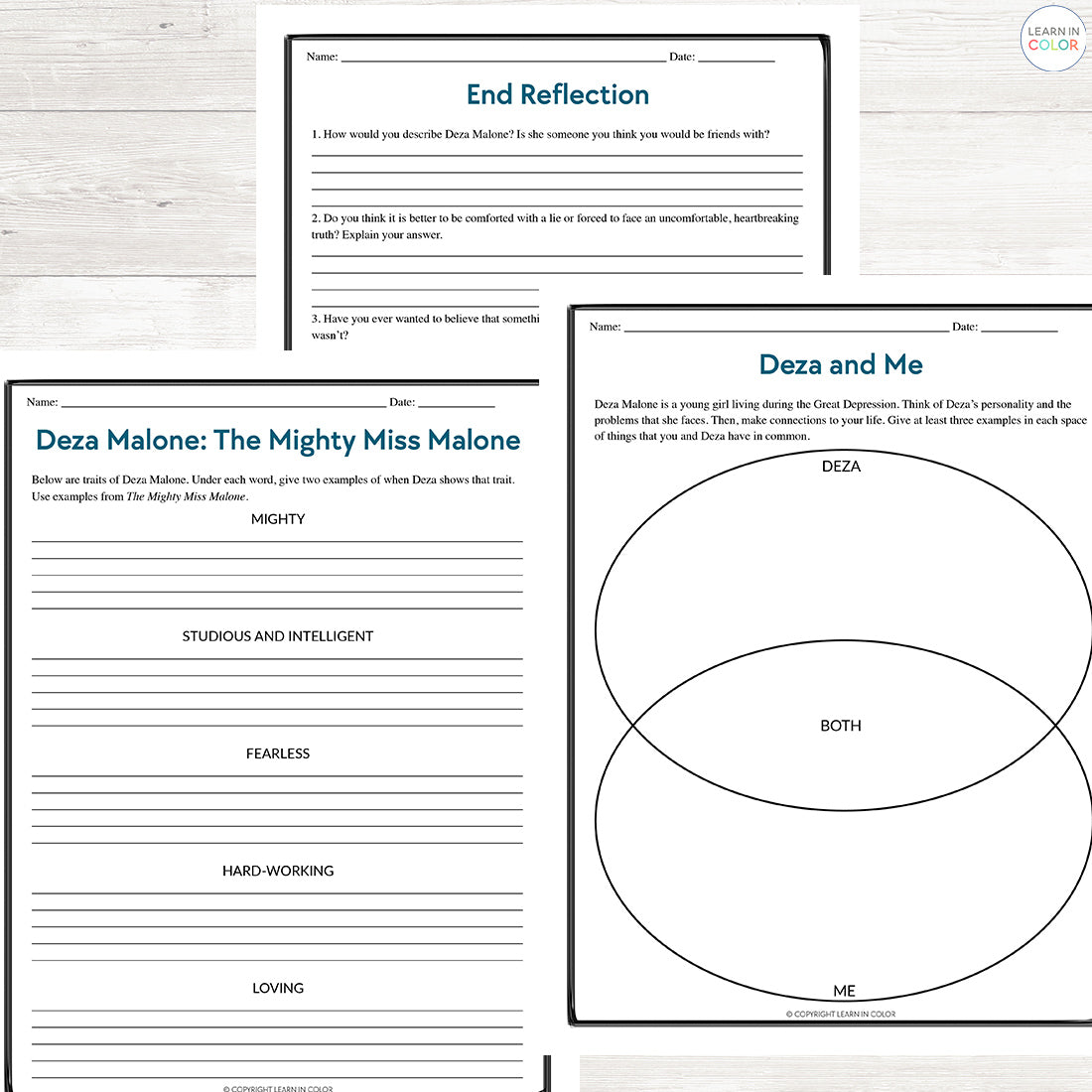 The Mighty Miss Malone Book Study Grades: 5-8 – Learn in Color