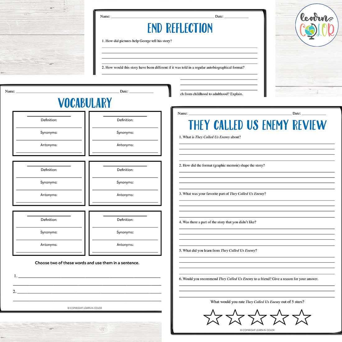 They Called Us Enemy by George Takei Book Guide – Learn in Color